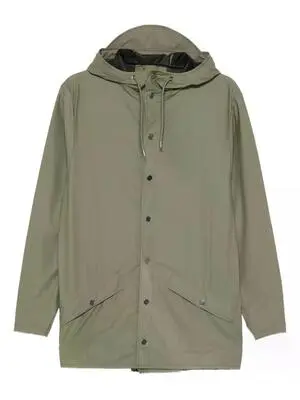 Rains Hooded Button-fastening Jacket