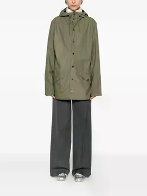 Rains Hooded Button-fastening Jacket