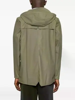 Rains Hooded Button-fastening Jacket