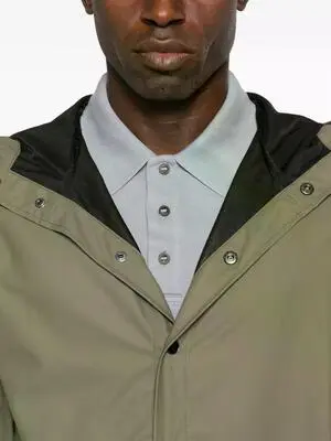 Rains Hooded Button-fastening Jacket