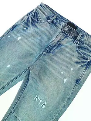 RtA Clayton Splattered Bootcut Jeans