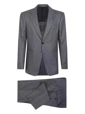 LARDINI Pinstripe Wool Suit