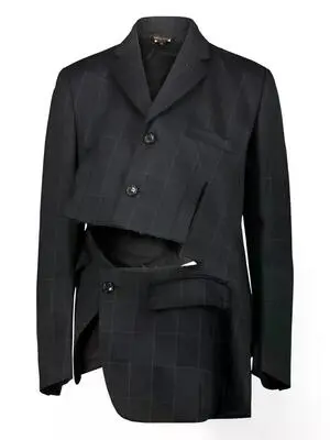 Comme Des Garçons Bow Detail Cutout Jacket - Black