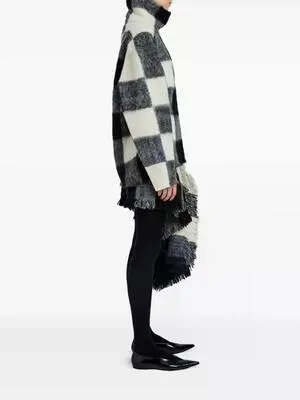 Proenza Schouler High-neck Check Wool Top