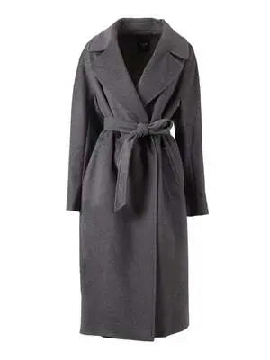 Max Mara Belted Coat Gray