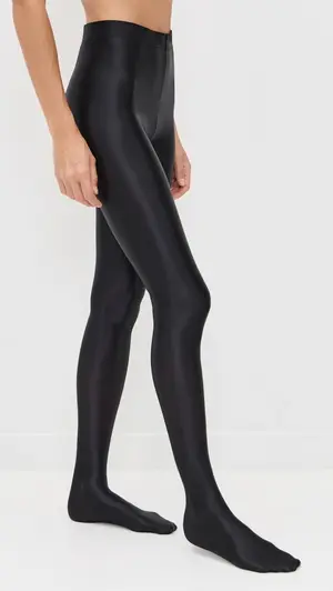 STEMS Slick Gloss Tights - Black