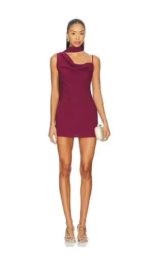 Superdown Beatrice Drape Mini Dress - Plum