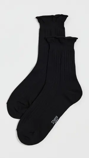 STEMS Oona Rolled Top Socks 2-pack - Black