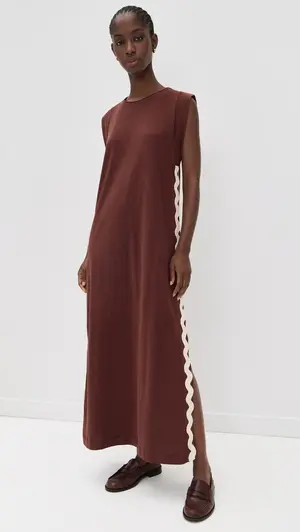DRESS TO Sleeveless Maxi Dress With Rickrack Trim