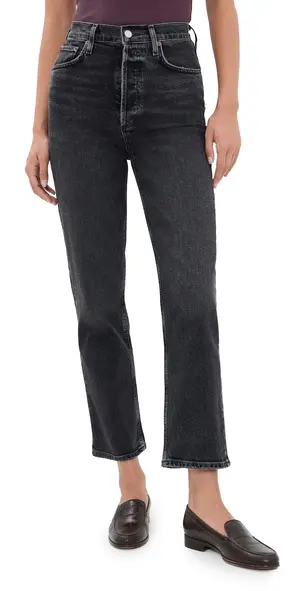 AGOLDE 90s Pinch Waist High Rise Straight Jeans - Radius