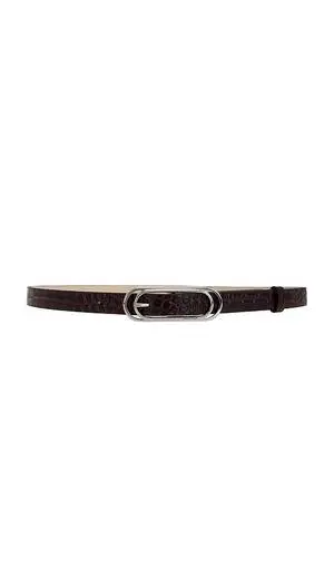 Rag & Bone Rag & Bone Duo Rounded Rebound Belt Bordeaux Croc