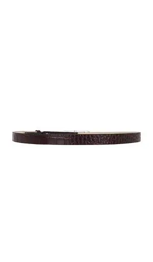 Rag & Bone Duo Rounded Rebound Belt - Bordeaux Croc