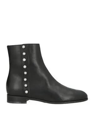 POLLINI Ankle Boots In Leather With Appliqués