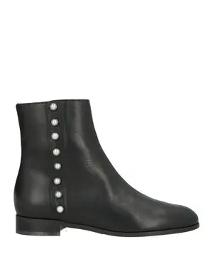 POLLINI Ankle Boots In Leather With Appliqués