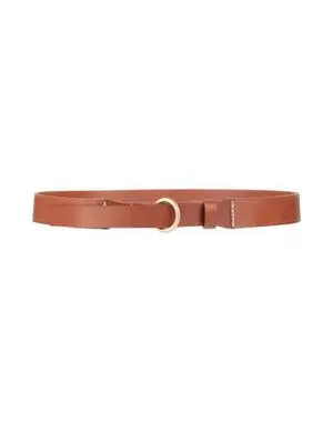 Fabiana Filippi Leather Skinny Belt - Brown