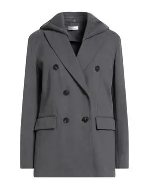 PANICALE Double-breasted Blazer With Detachable Hood