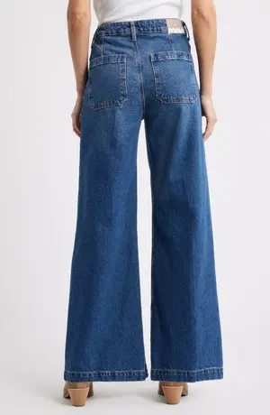 MAVI Christine Patch Pocket Wide Leg Jeans
