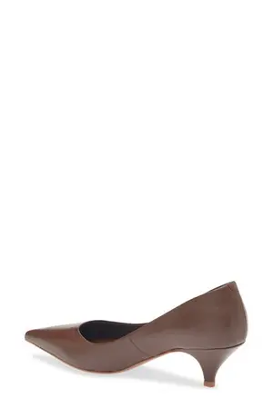 Jeffrey Campbell Pointed Toe Leather Pumps - Espresso