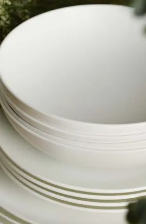 STONE + LAIN Taglio Bone China 12-piece Dinnerware Set