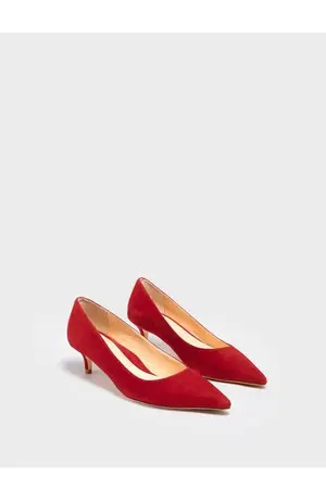 Marion Parke Classic Pump 45 Suede - Red