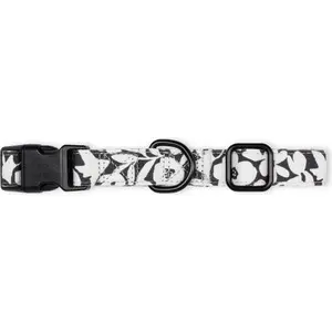 FRINGE STUDIO Charcoal Floral Dog Collar - White Flowers