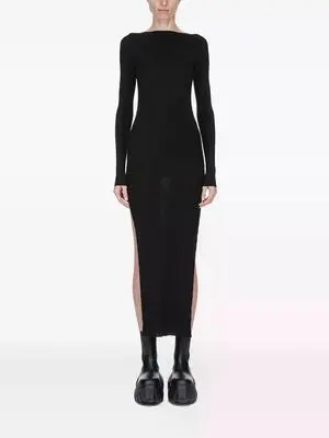 Rick Owens Ribbed Knit Side-split Skirt