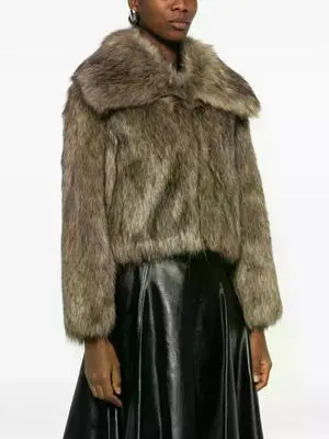 THELAURENT Faux-fur Wide-collar Jacket