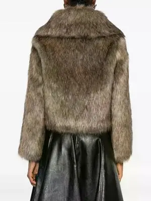 THELAURENT Faux-fur Wide-collar Jacket