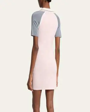 Casablanca Metallic Mini Polo Dress