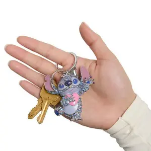 Disney Sparkle Stitch Charm Keychain