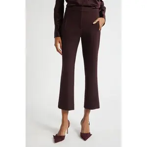 Veronica Beard Arte Crop Pants - Dark Currant