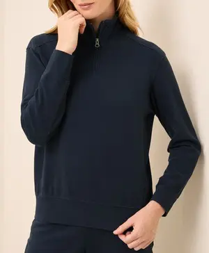 PACT Cloudknit Half Zip - Midnight Blue