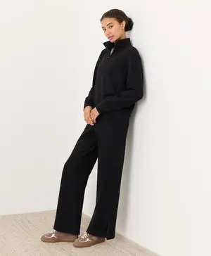 PACT Cloudknit Wide Leg Pants - Black