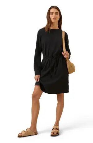 PACT Cloudknit Sweatshirt Dress - Black