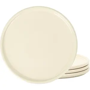 STONE + LAIN Eden Stoneware 4-piece Dinner Plate Set - Beige