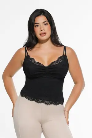 POPILUSH Shapewear Lace Contouring Camisole - Midnight Black