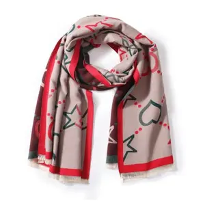 YOUZEY The Astra Scarf - Cream/red/teal