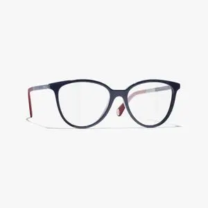 Chanel Butterfly Eyeglasses - Navy Blue & Burgundy