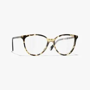 Chanel Butterfly Eyeglasses - Yellow Tortoise & Brown