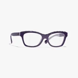 Chanel Butterfly Eyeglasses Dark Purple