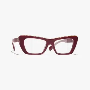 Chanel Butterfly Eyeglasses - Browny Red
