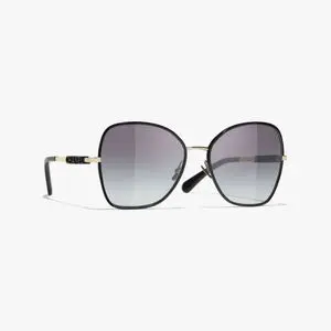Chanel Butterfly Frame Sunglasses - Gold & Black