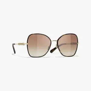 Chanel Butterfly Frame Sunglasses - Gold