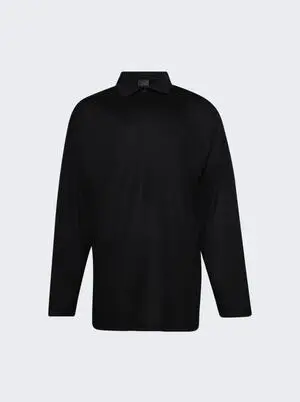Balenciaga Long Sleeve Polo Top - Black