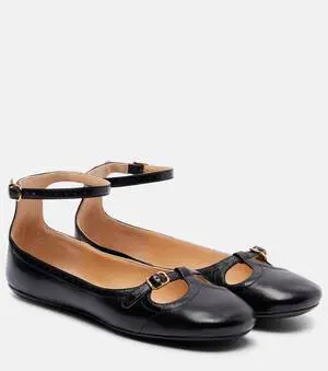 Chloé Leonore Leather Ballet Flats
