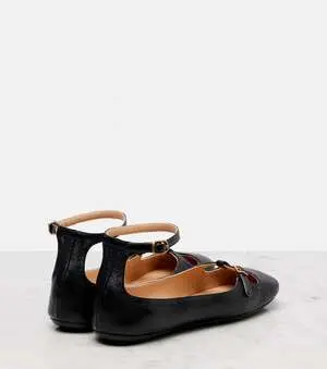 Chloé Leonore Leather Ballet Flats