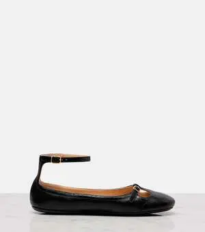 Chloé Leonore Leather Ballet Flats