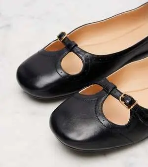 Chloé Leonore Leather Ballet Flats