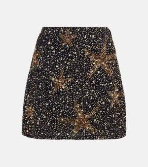 Rixo Minna Sequined Miniskirt