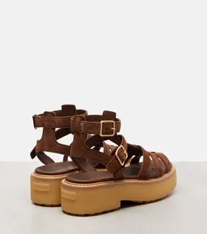 Prada Suede Platform Fisherman Sandals
